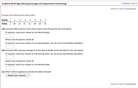 solved problem 09 04 algo moving averages and exponential
