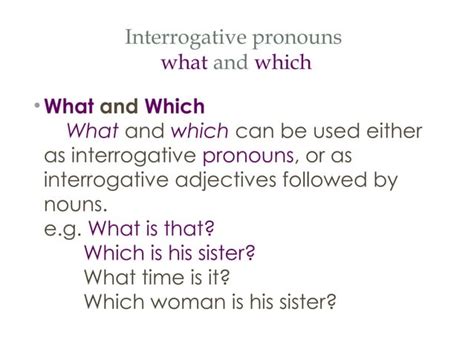 The Use Of Interrogative Pronounsppt