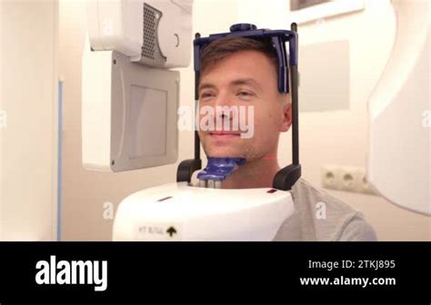 Dental X Ray Machine With A Cephalometric Socket An Man Takes A