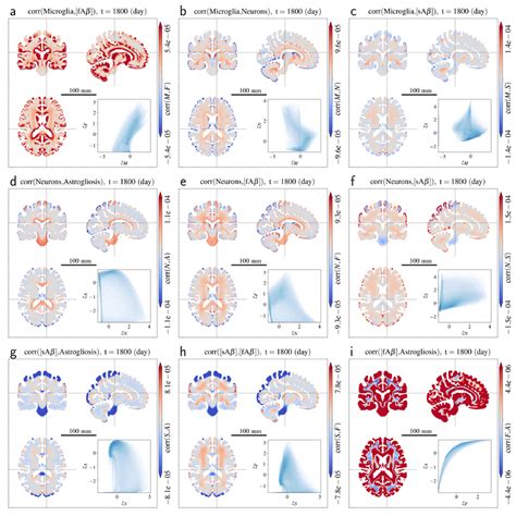 correlation maps of the z scores between pairs of system variables at a