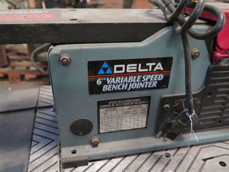 s6 delta 6 variable speed bench jointer on wolfcraft stand