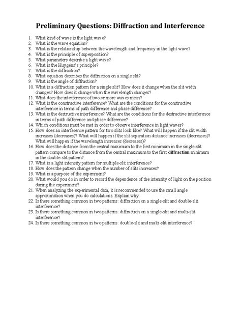 Diffraction Questions At Bridget Mireles Blog