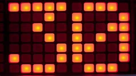 Numerical Digital Display Made From An Led Clock Counter 22707582 Stock Video At Vecteezy