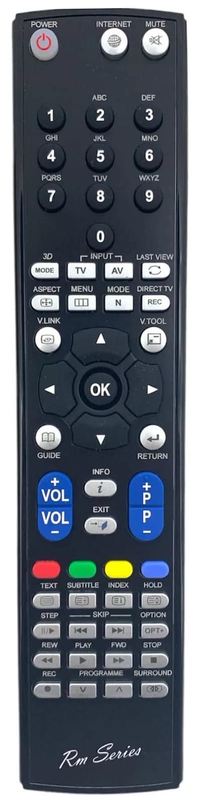 Rm Series Remote Control Fits Panasonic Txp42st30j Tx P42st30j