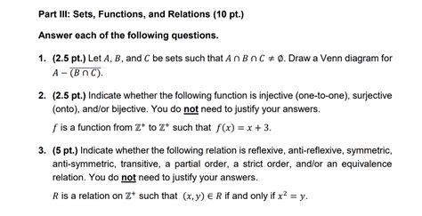 solved part ili sets functions and relations 10 pt
