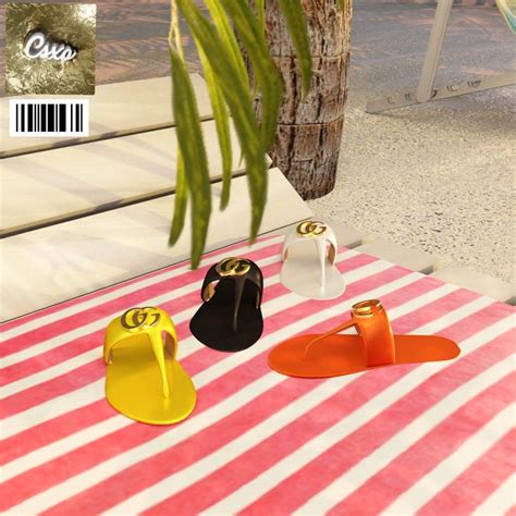 Gucci Thong Sandals Sims 4 Cc Shoes Sims 4 The Sims 4 Packs