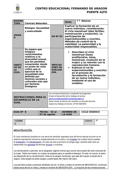 4 7º Cs Apuntes Puente Alto Asigna Tura Ciencias Naturales Nivel 7