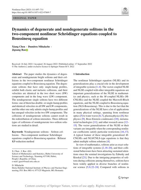 Dynamics Of Degenerate And Nondegenerate Solitons In The Two Component