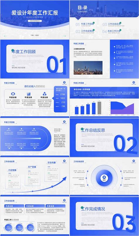 超多图表！实用的工作型ppt模板 逼格ppt