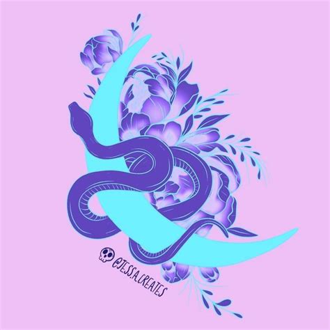 Jess Adams On Instagram Snakes Moon Design 🐍🌙🌙 Snake Pyrhon