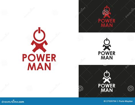 Power Man Stock Vector Illustration Of Logotype Logo 27559794