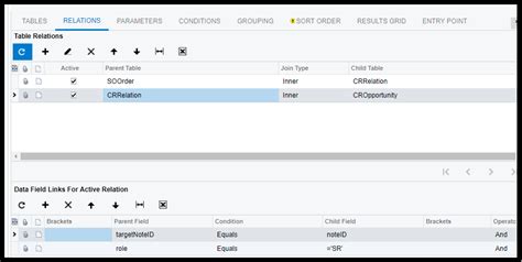 Acumatica Link Between CROpportunity And SOOrders Generic Inquiry