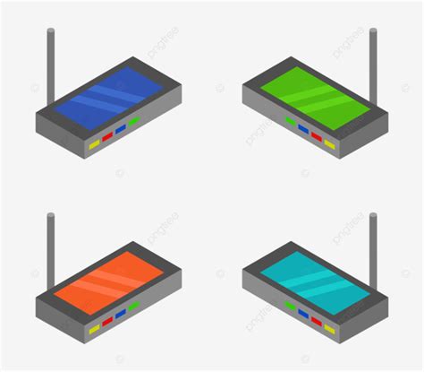 Isometric Router Computer Vector Network Business Element Service Png And Vector With