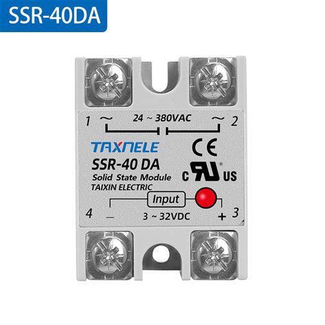 Single Phase Solid State Relay Ssr 40da Ssr 25da Ssr 10da Dc To Ac 3 32vdc อินพุต24 380vac