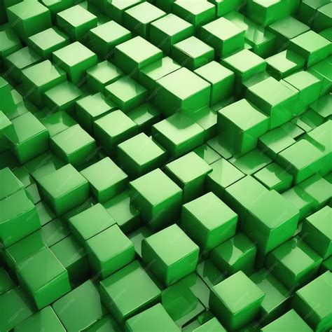 Premium Photo 3d Green Cubes Background