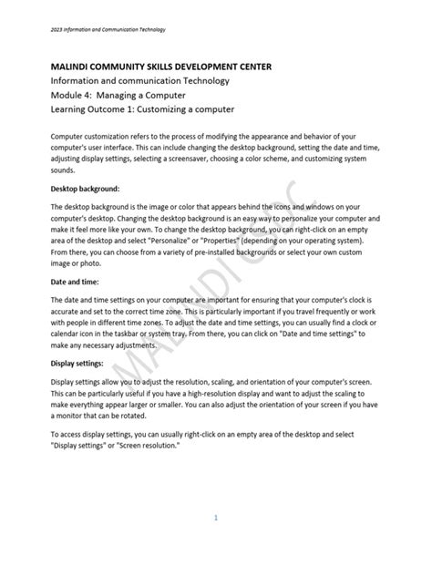 Customizing A Computer 073123 Pdf Window Computing Computer