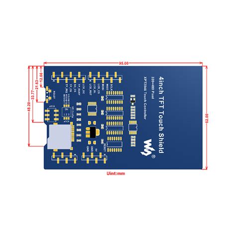 Waveshare 4 Inch Resistive Screen Tft Lcd Touch Display Module Spi