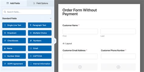 How To Create An Order Form Without Payment In WordPress