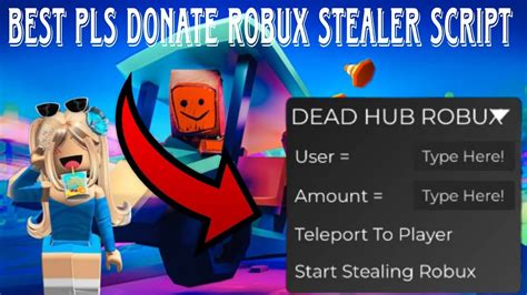 best pls donate robux stealer script 2025 script in description youtube