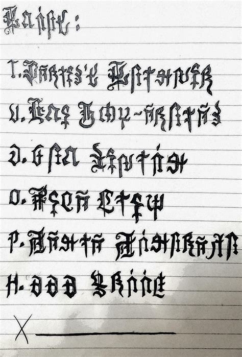 Infernal Script Shot Menu [oc] R Dnd