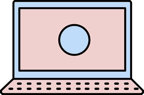 Illustration Of Laptop Icon In Pink And Blue Color 24198639 Vector Art