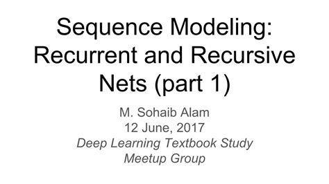 Recurrent And Recursive Networks Part 1 Pdf Artificial Intelligence Technology And Computing