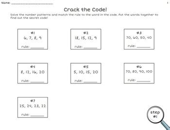 Crack The Code With Number Patterns By Missmcbride1st TPT