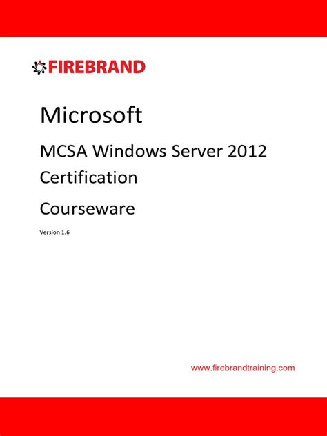 mcsa windows server 2012 certification courseware pdf gateway
