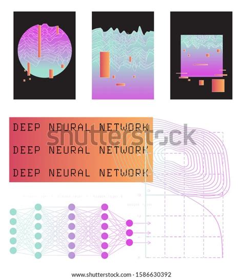 Neural Network Graphic Scheme Charts Graphs Stock Vector Royalty Free