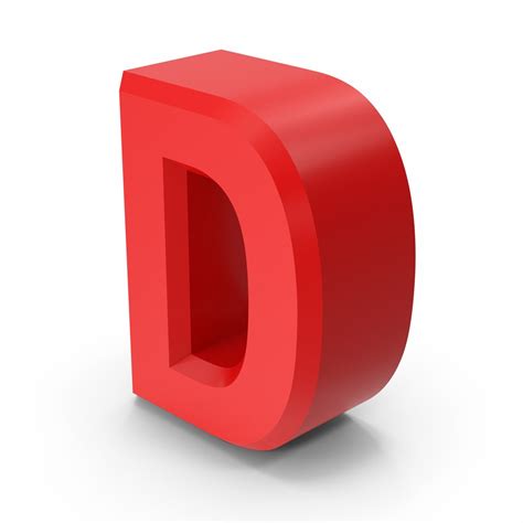 3d Red Letter D Turbosquid 2271671