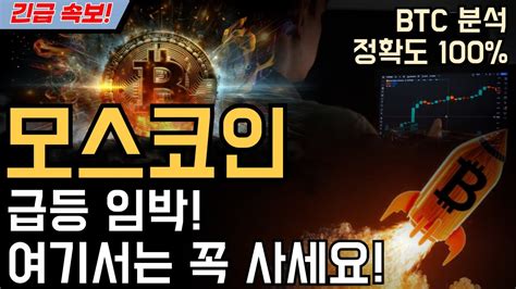 모스코인 급등임박 여기서는 꼭 사세요 Youtube