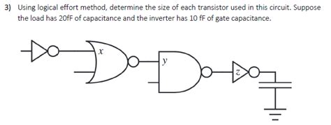 solved using logical effort method determine the size of