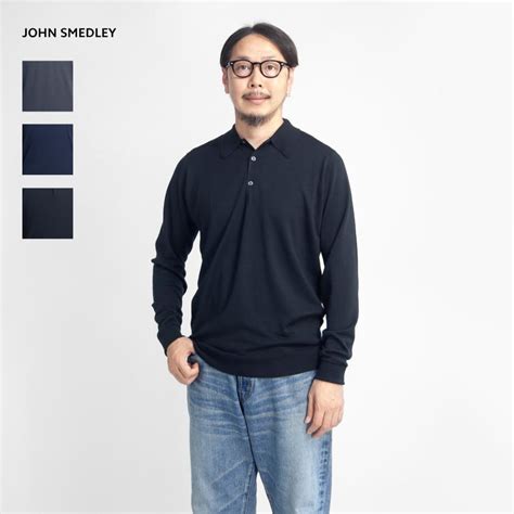 John Smedley（ジョンスメドレー） 【セール価格】ジョンスメドレー John Smedley Dorset 長袖ニットポロシャツ