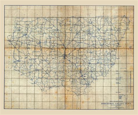 1920 Map Of Robertson County Tennessee Etsy