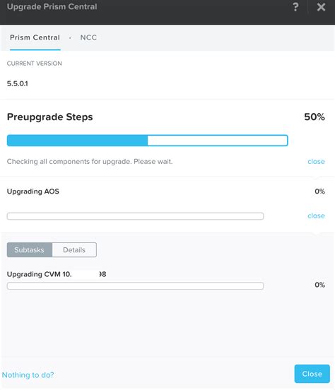 Upgrading Nutanix Prism Central Virtual Building Blocks