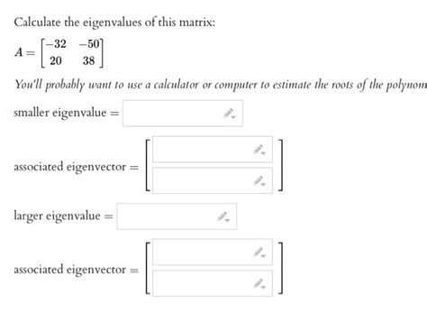 Solved Calculate The Eigenvalues Of This Matrix