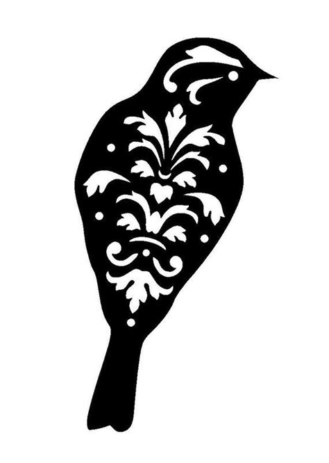 Bird In Tree Stencil ClipArt Best