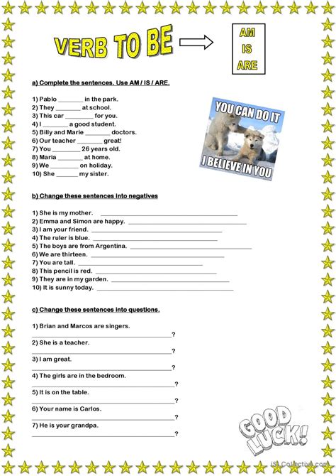 Verb To Be Negative And Questions