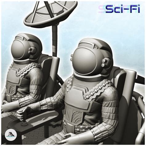 3d Printable Planetary Exploration Rover With Two Astronauts 2 Future Sci Fi Sf Post