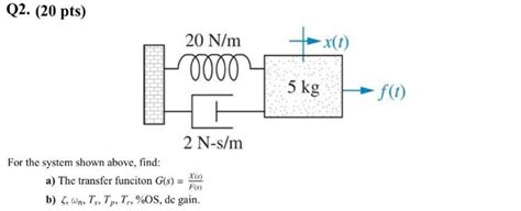 Solved Q2 20 Pts 20 Nm Xt 2 N Sm For The System Shown