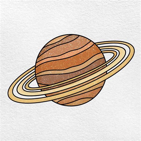 Saturn Drawing With Color At Barbara Ridgley Blog