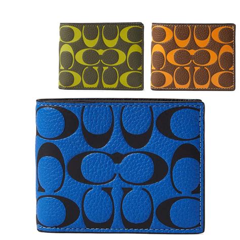 【楽天市場】コーチ 財布 メンズ 二つ折り ブランド 本革 シグネチャー 小銭入れなし コーチアウトレット Coach：langelina