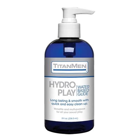 Titanmen Hydro Play Water Based Lubricant Glide 8oz Pump Sex Toy Hotmovies