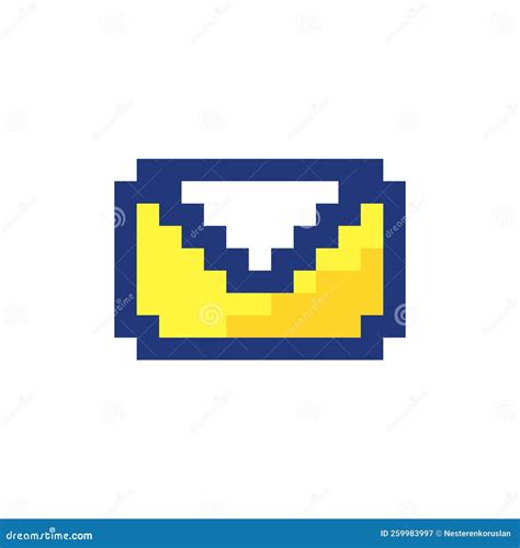 Unread Message Pixelated Rgb Color Ui Icon Stock Vector Illustration Of Letter Geometric