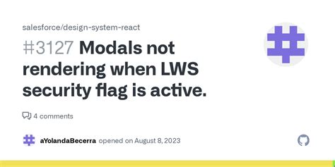 Modals Not Rendering When Lws Security Flag Is Active · Issue 3127 · Salesforcedesign System