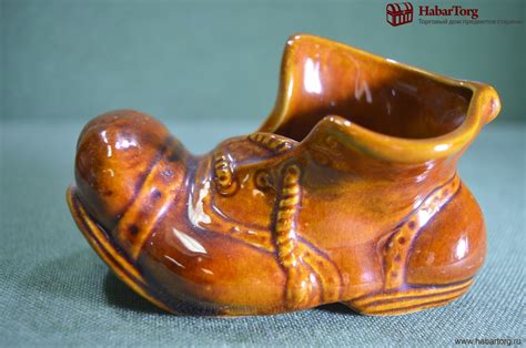 Купить Пепельница керамическая Башмак ботинок Обливная керамика