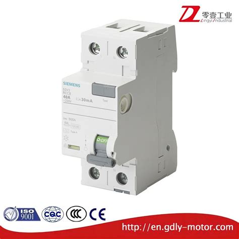 Siemens Basic Devices Residual Current Operated Circuit Breaker Logic