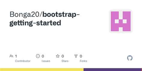 Github Bonga Bootstrap Getting Started