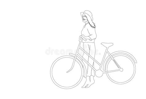 Single Continuous Line Drawing Of Young Agile Woman Cyclist Raise Her Hands Up Upon The Air