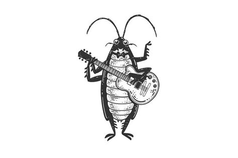 bug playing guitar